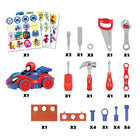 Spider-Man & Spidey Tool Bench Playsets with Take Apart Car (55 Pieces ...