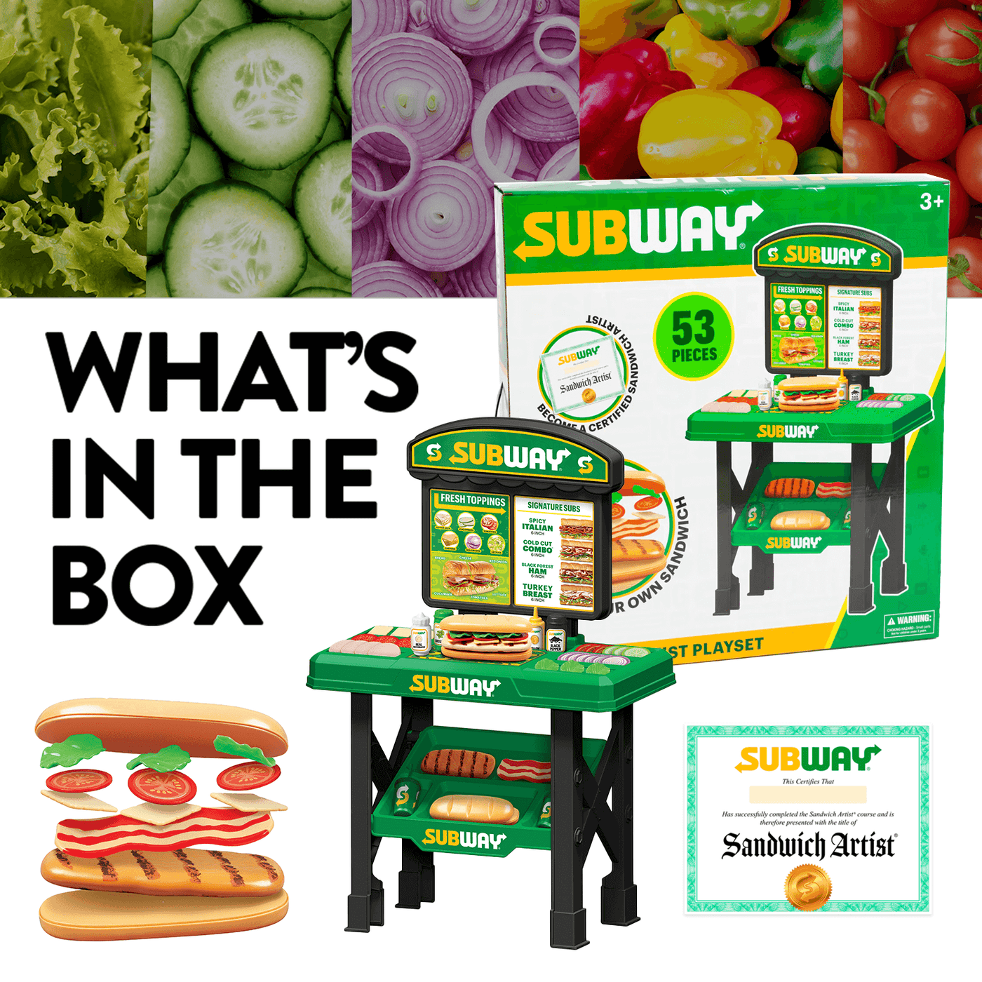 Subway Sandwich Playset for kids 53 Piece – HOBBYTRON